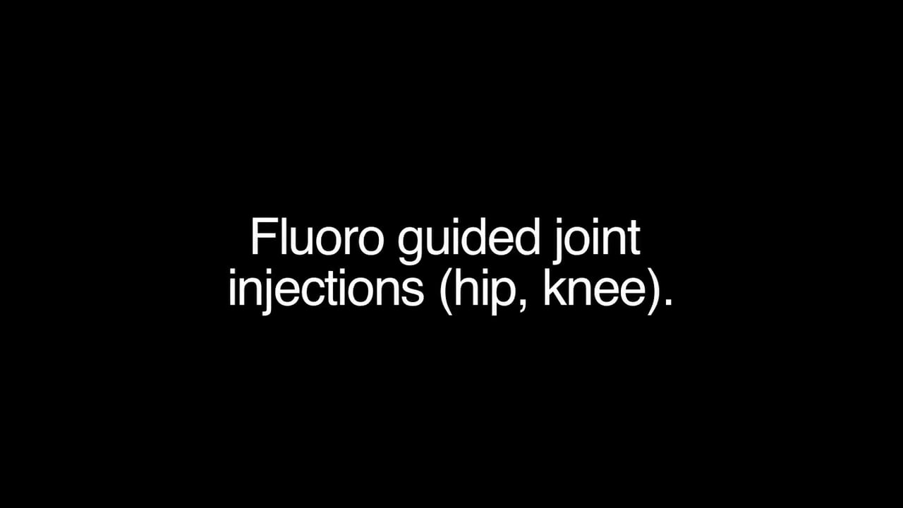 Fluoro guided joint injections (hip, knee) on Vimeo