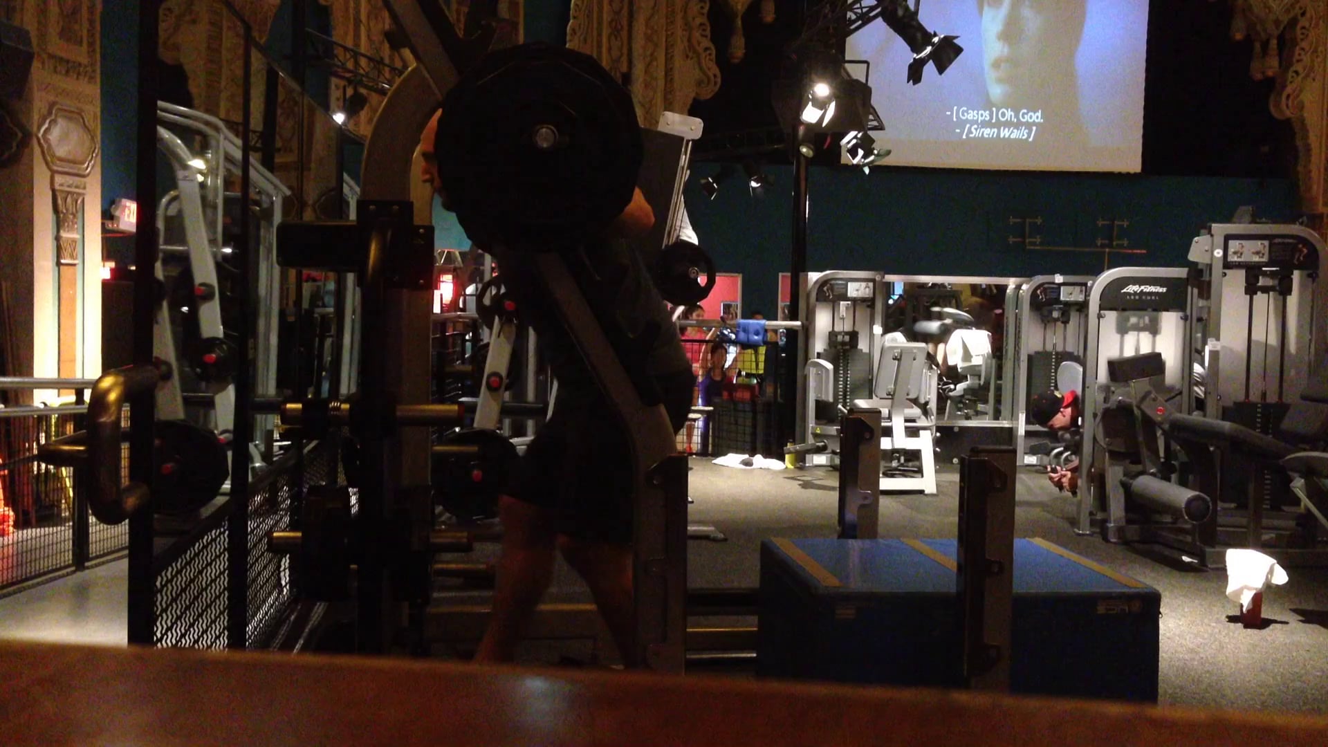 Speed Box Squat 12x2 @390#. Last set. on Vimeo