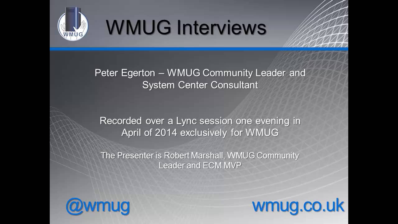 WMUG Interview - Peter Egerton on Vimeo
