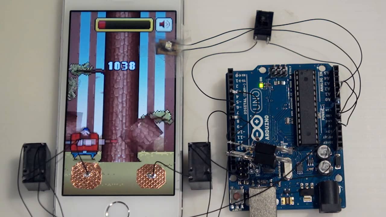 Arduino Plays Timberman on Vimeo