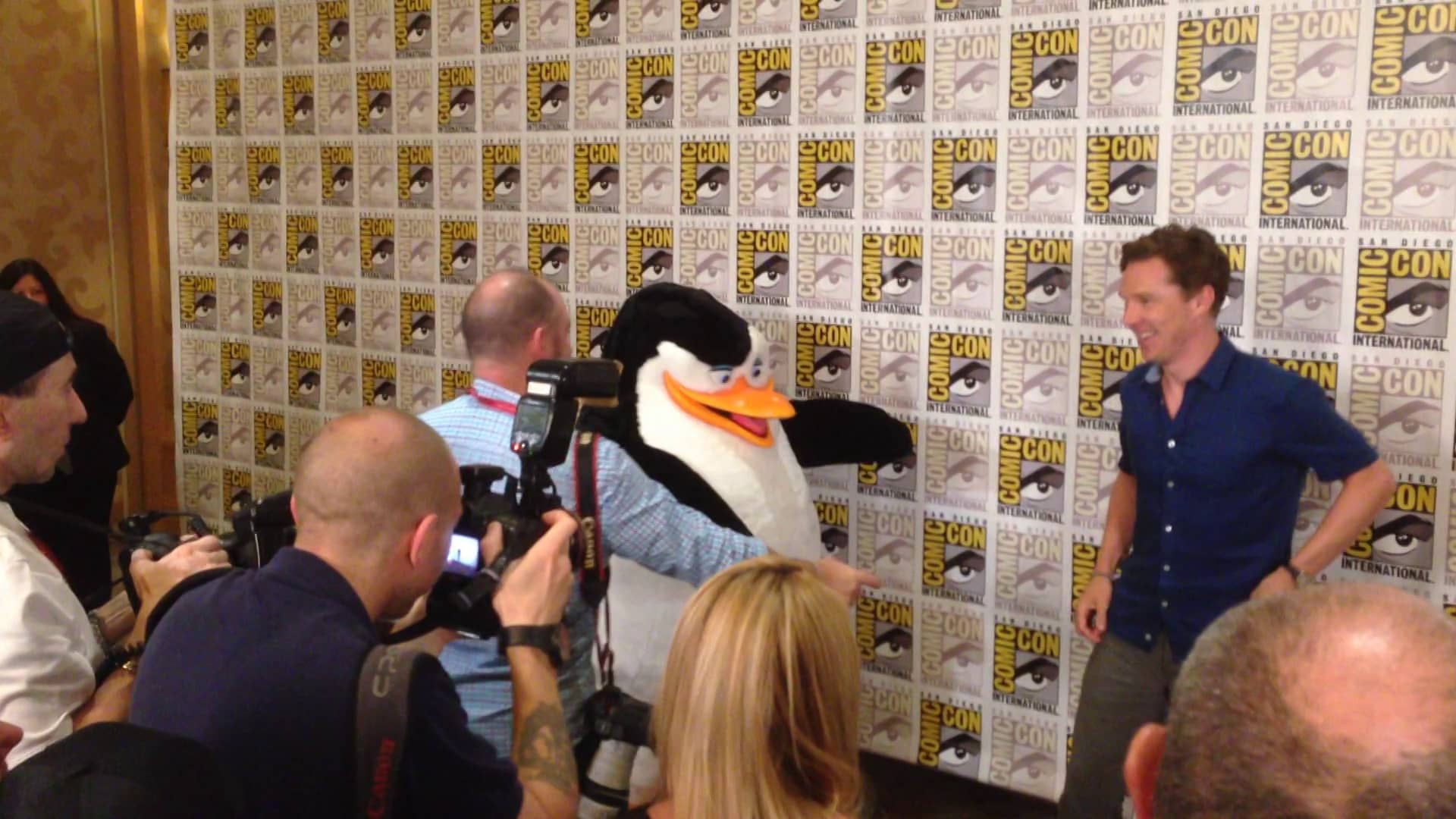 Benedict Cumberbatch and a penguin on Vimeo
