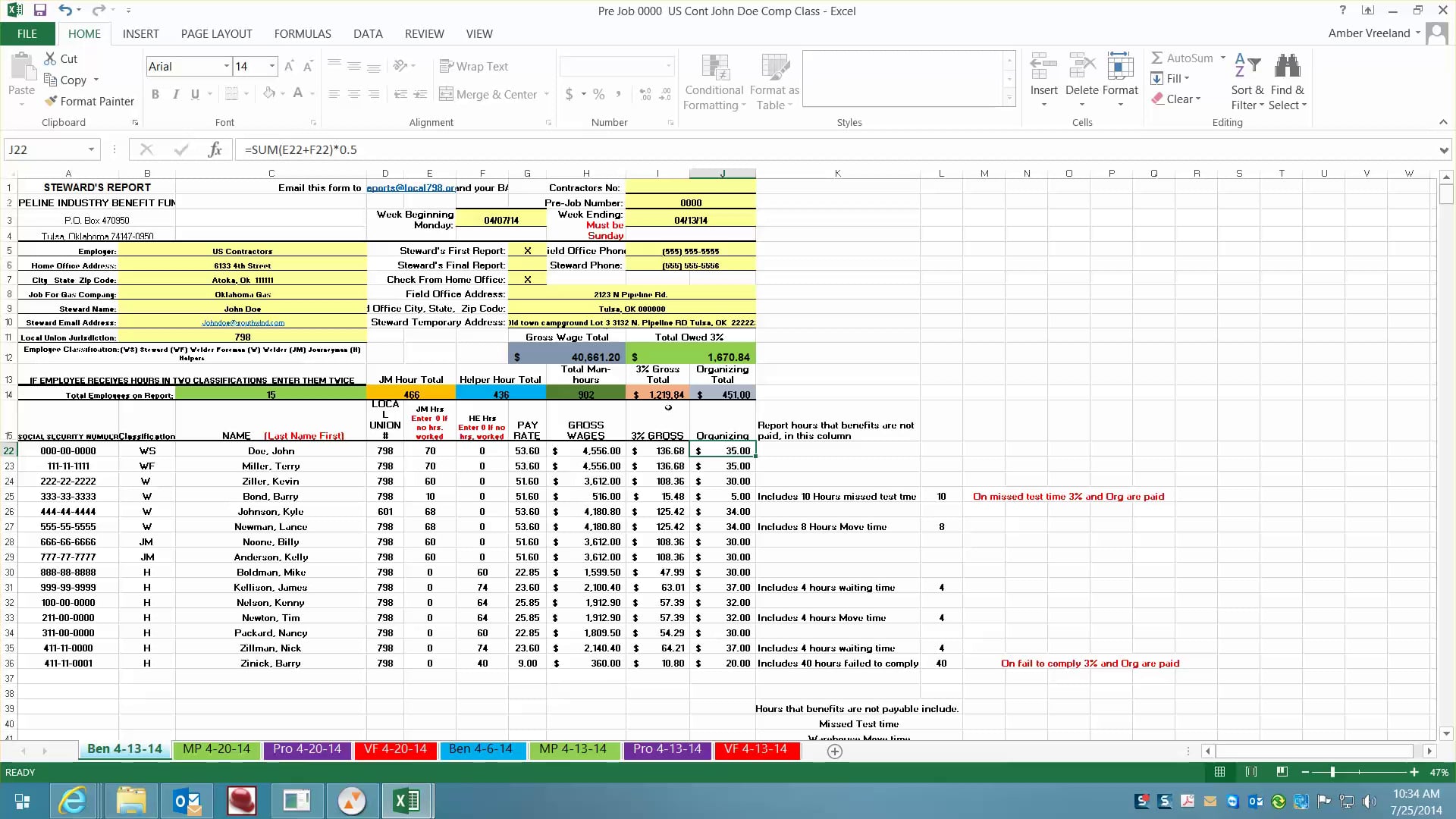 Steward Form Instructions - Benefit Report Formulas on Vimeo