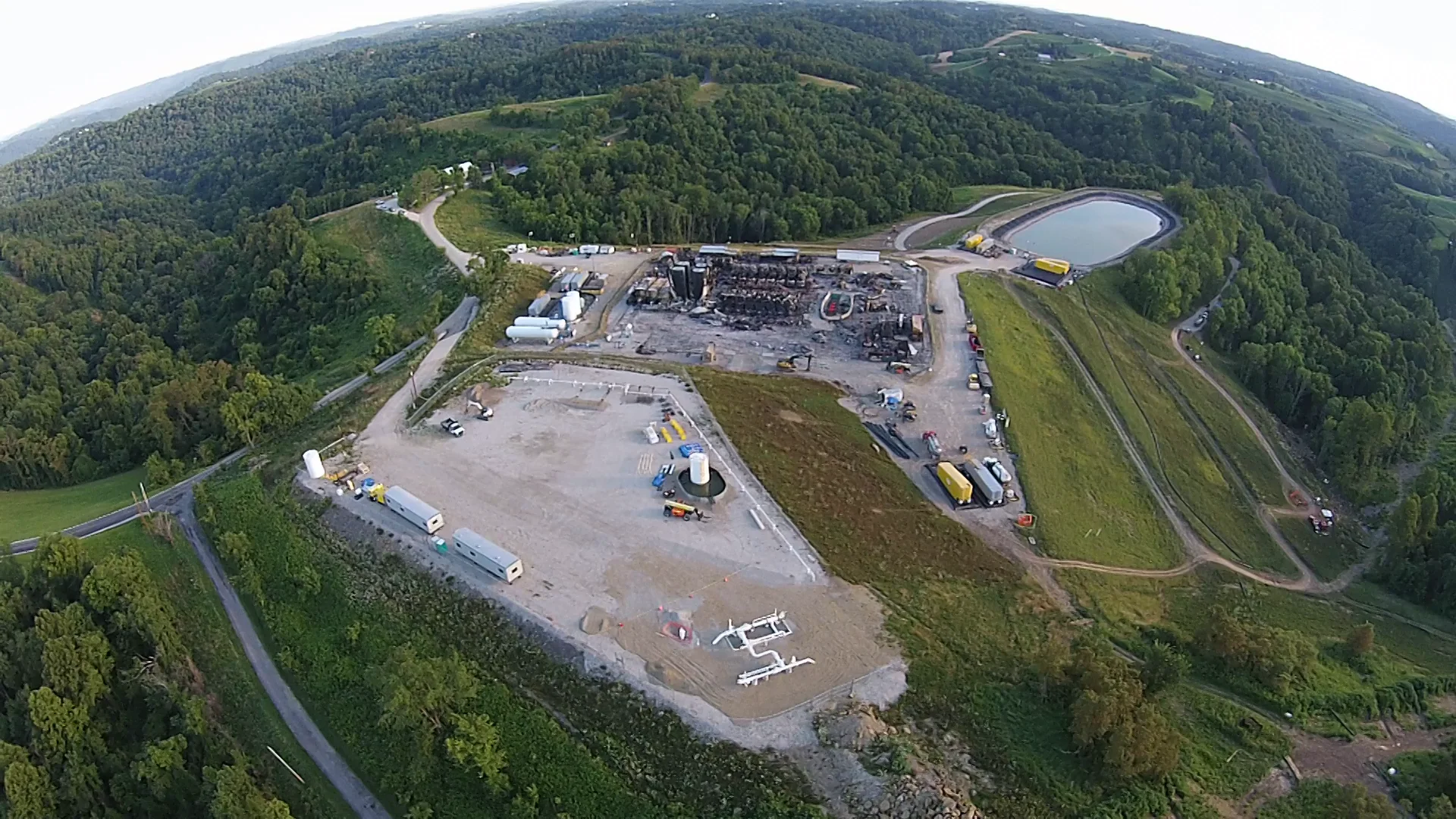 Statoil Eisenbarth fracking pad, Hannibal, Ohio on Vimeo