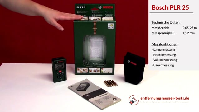 Bosch PLR 25 Laser Entfernungsmesser im Praxistest: Bosch PLR 25 Video ...