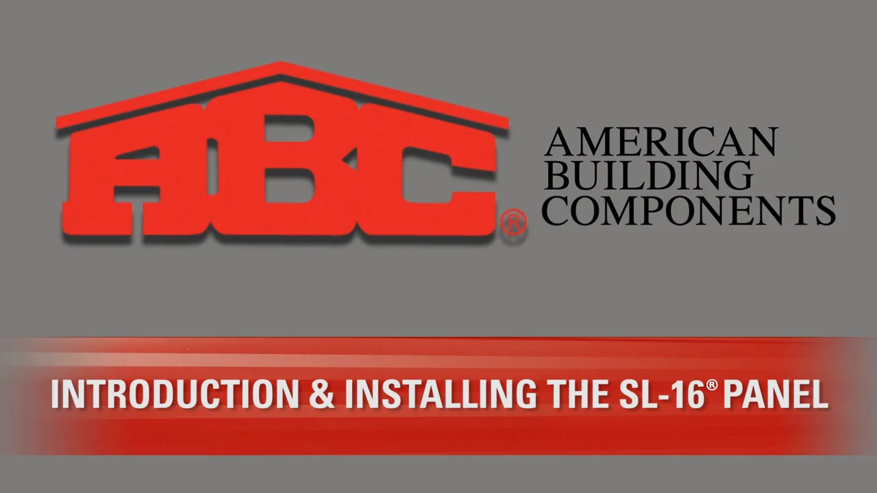 American Building Components - ABC - Introduction + Installation of SL ...