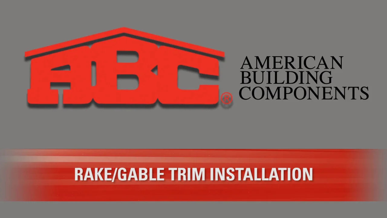 American Building Components - ABC - Rake/Gable Trim Installation on Vimeo
