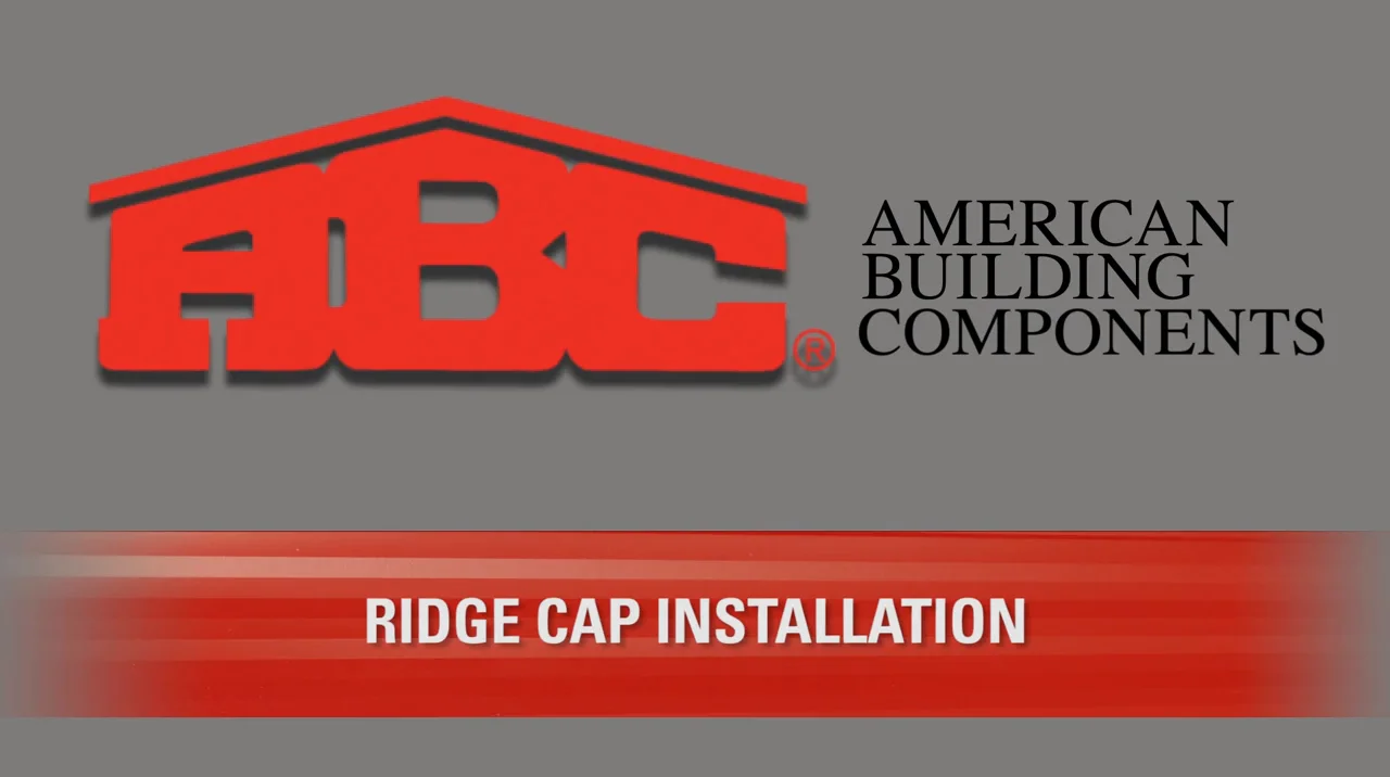 American Building Components - ABC - Ridge Cap on Vimeo