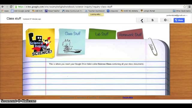 Student steps for setting up a digital notebook on Vimeo
