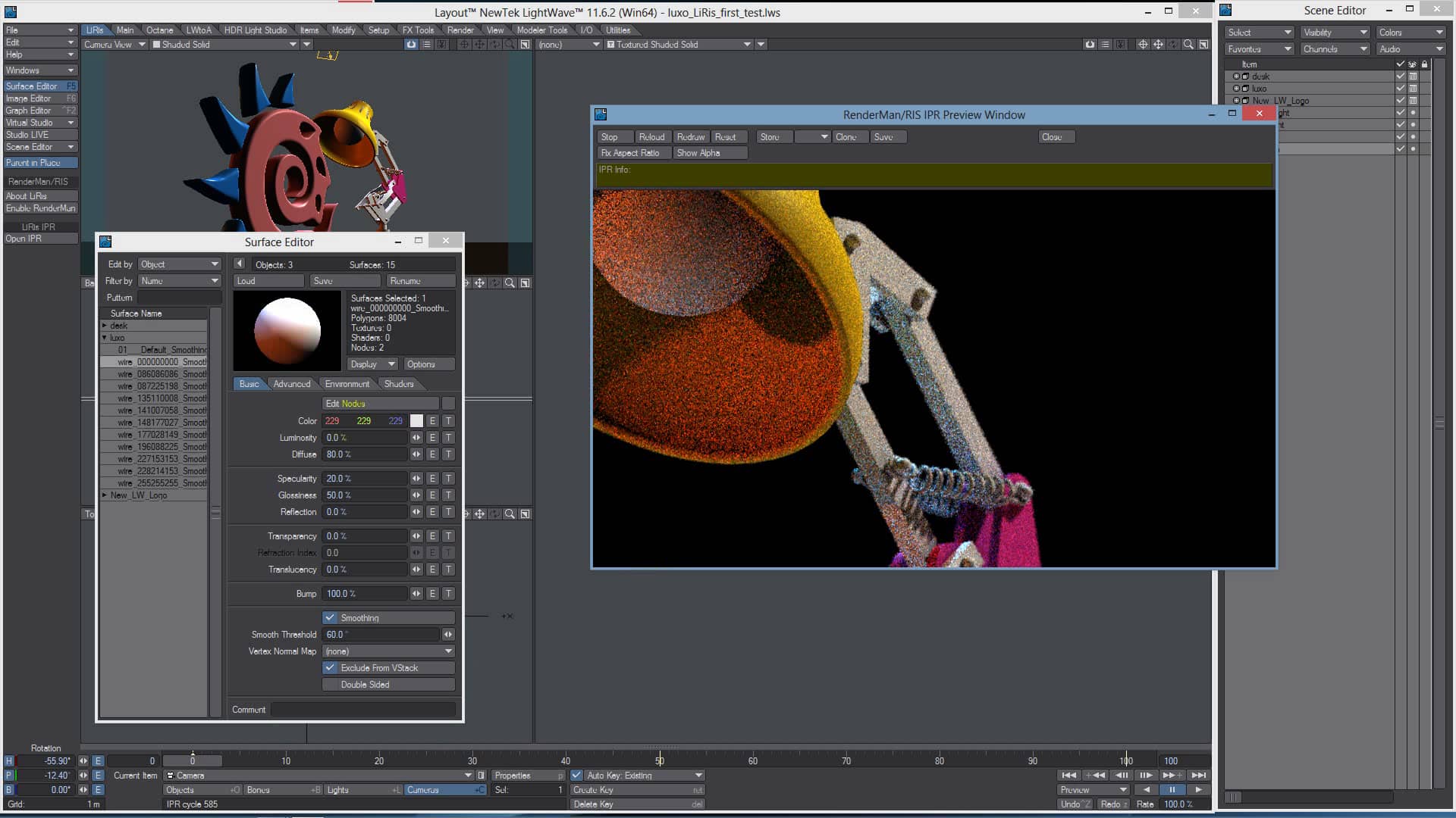 LiRis RenderMan/RIS renderer for LightWave3D. Alpha version preview. on Vimeo