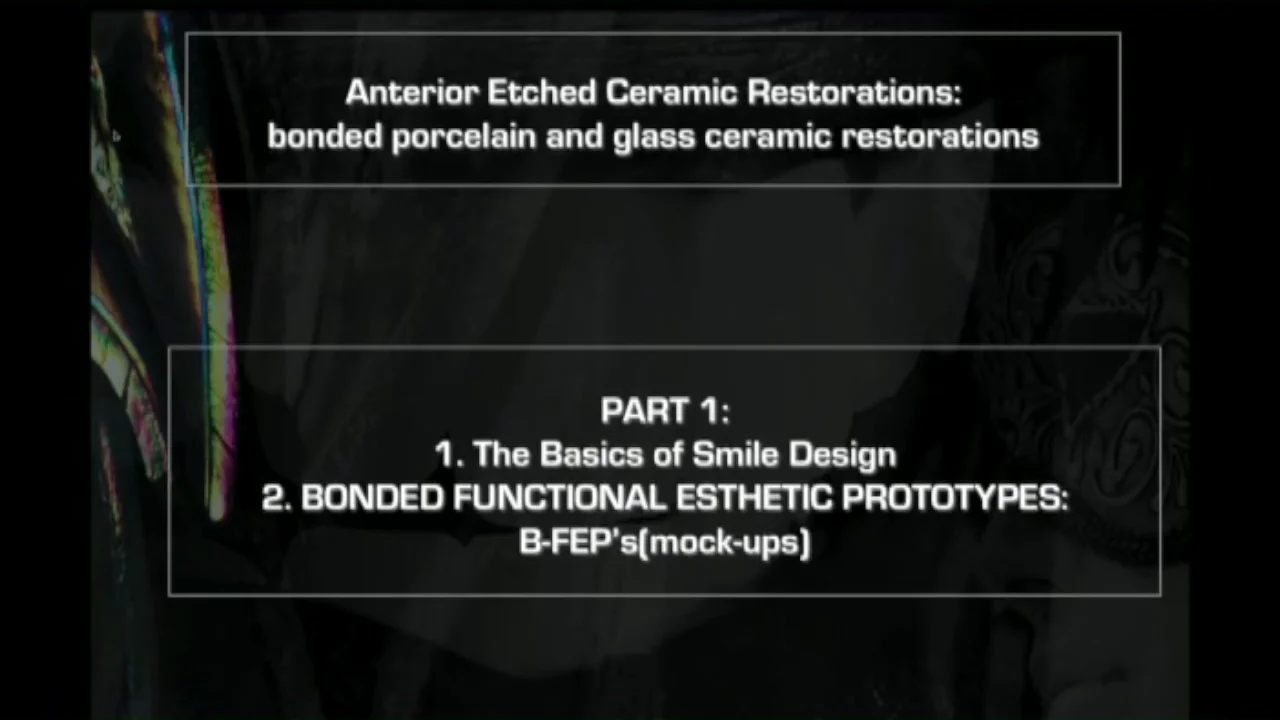 Watch The Bonded Functional Esthetic Prototype BFEP (Bonded Mock-up ...
