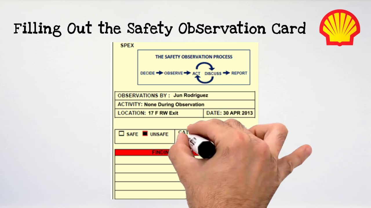 Shell Corp Safety Observation Card on Vimeo