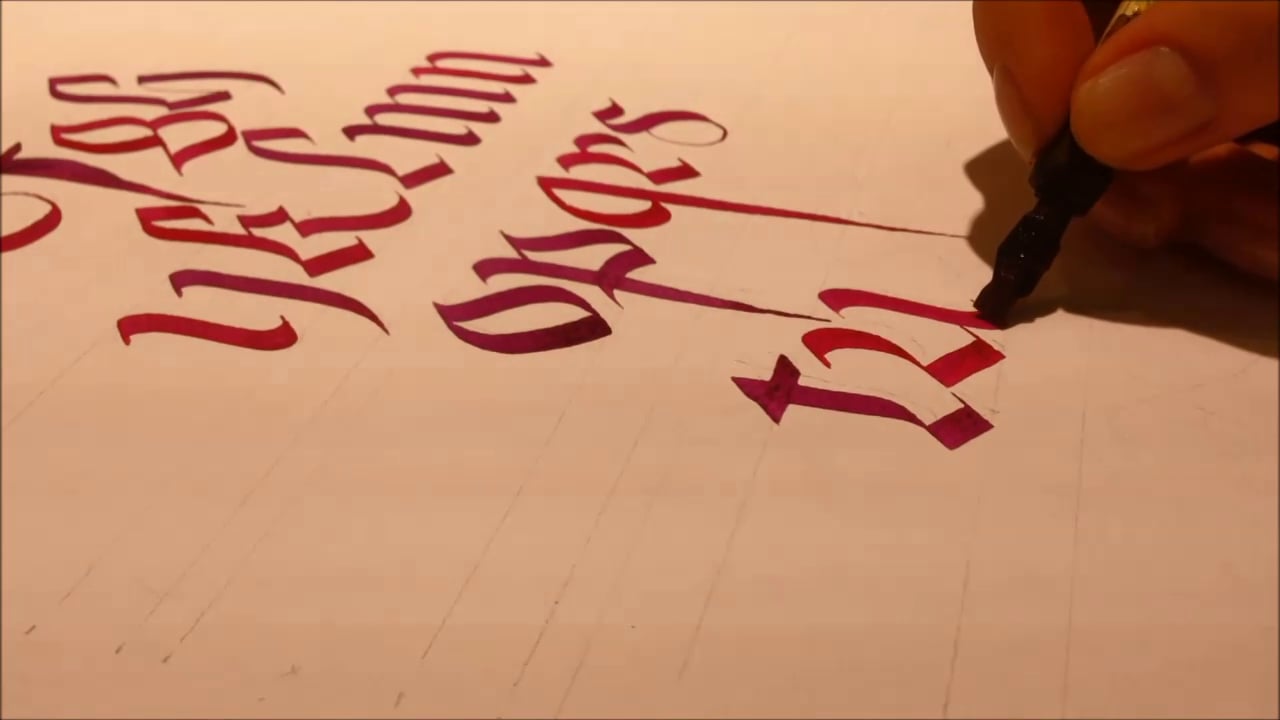 Writing the Bastard Secretary Alphabet on Vimeo