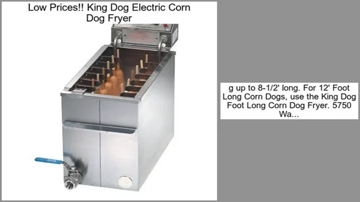 King Dog Electric Corn Dog Fryer Review on Vimeo