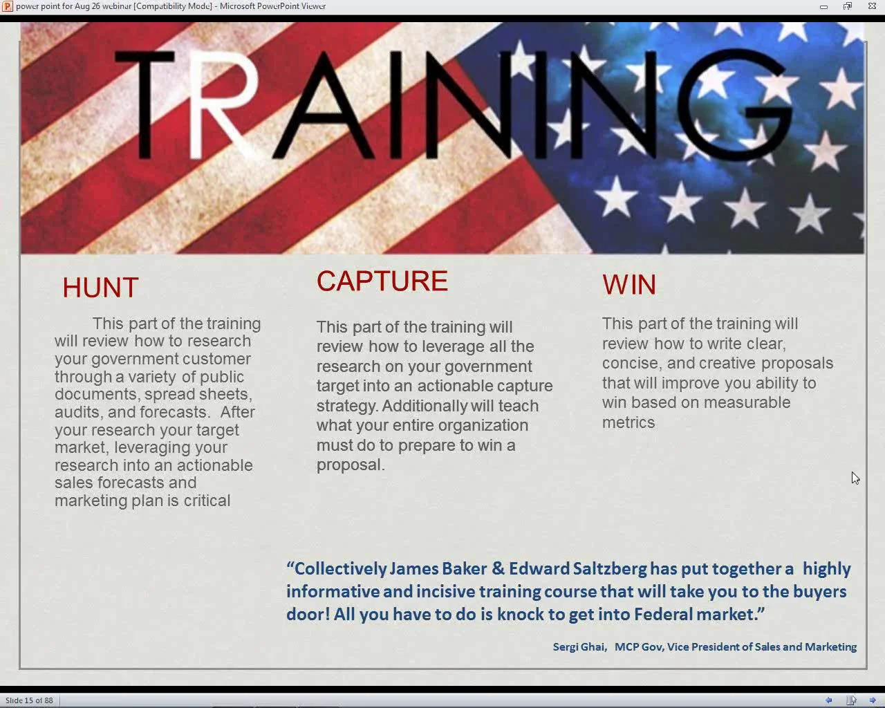 2014-08-26 14.16 Introduction to Hunt Capture and Win on Vimeo