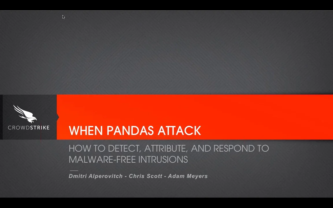 When Pandas Attack How to Detect, Attribute and Respond to Malware-free ...