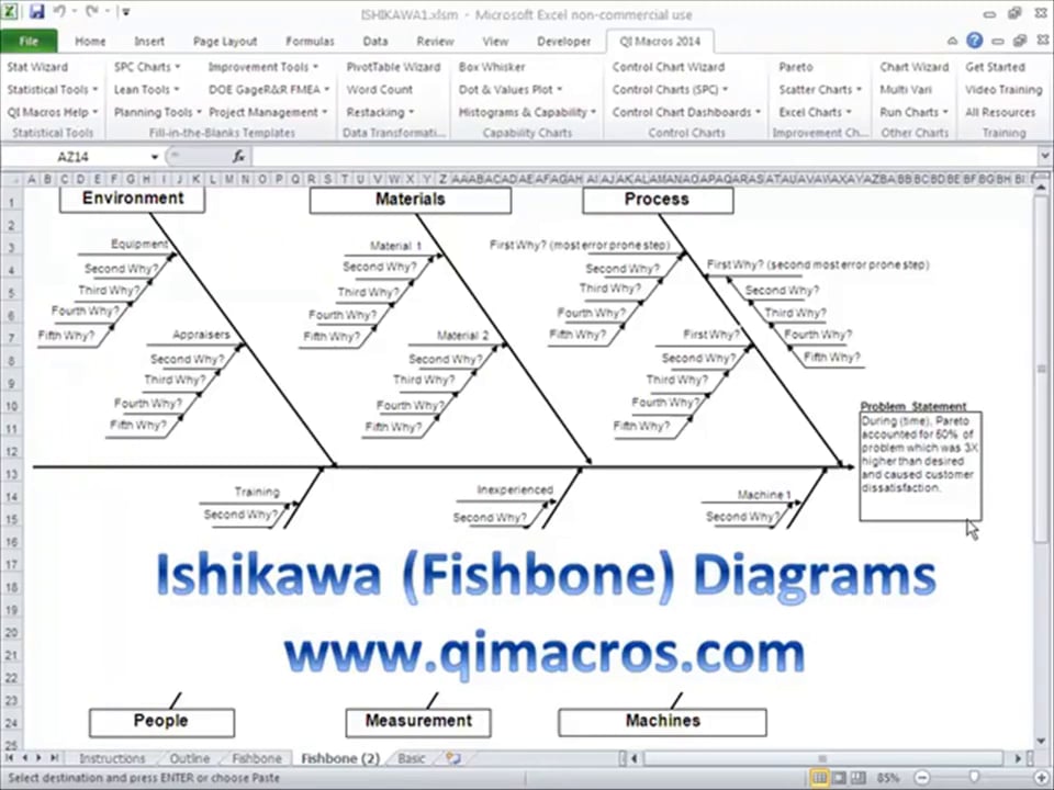 QI Macros Ishikawa (Fishbone) Diagram Customization on Vimeo