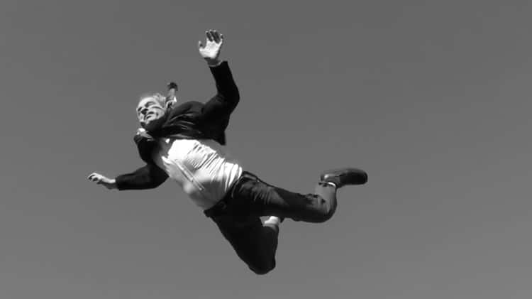 Man Falling Through Air