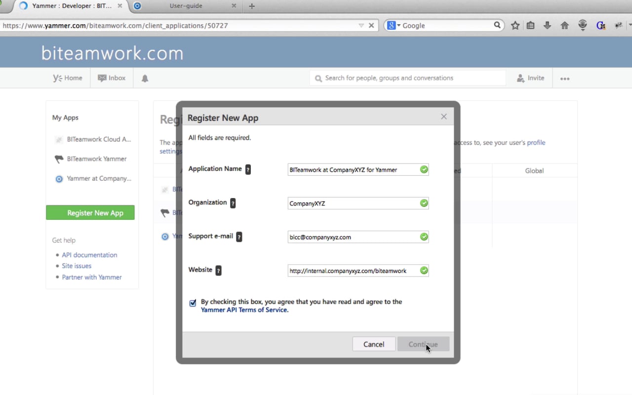 BITeamwork Yammer App Configuration on Vimeo