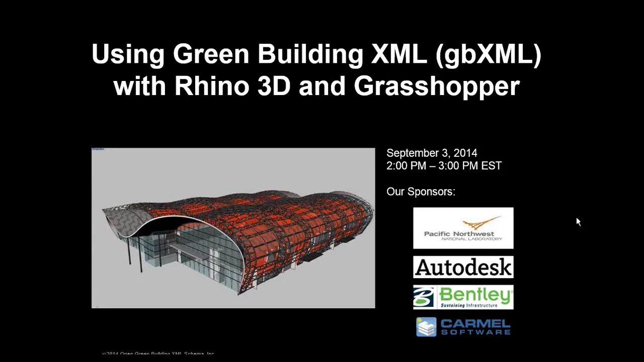 Webinar: Using Green Building XML (gbXML) with Rhino 3D and Grasshopper