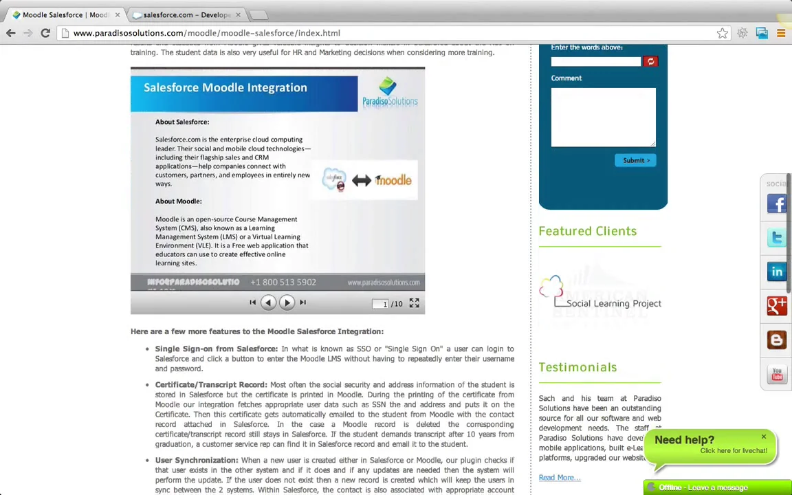Salesforce Moodle Integration Single Sign-On SSO and User data Synchronization on Vimeo