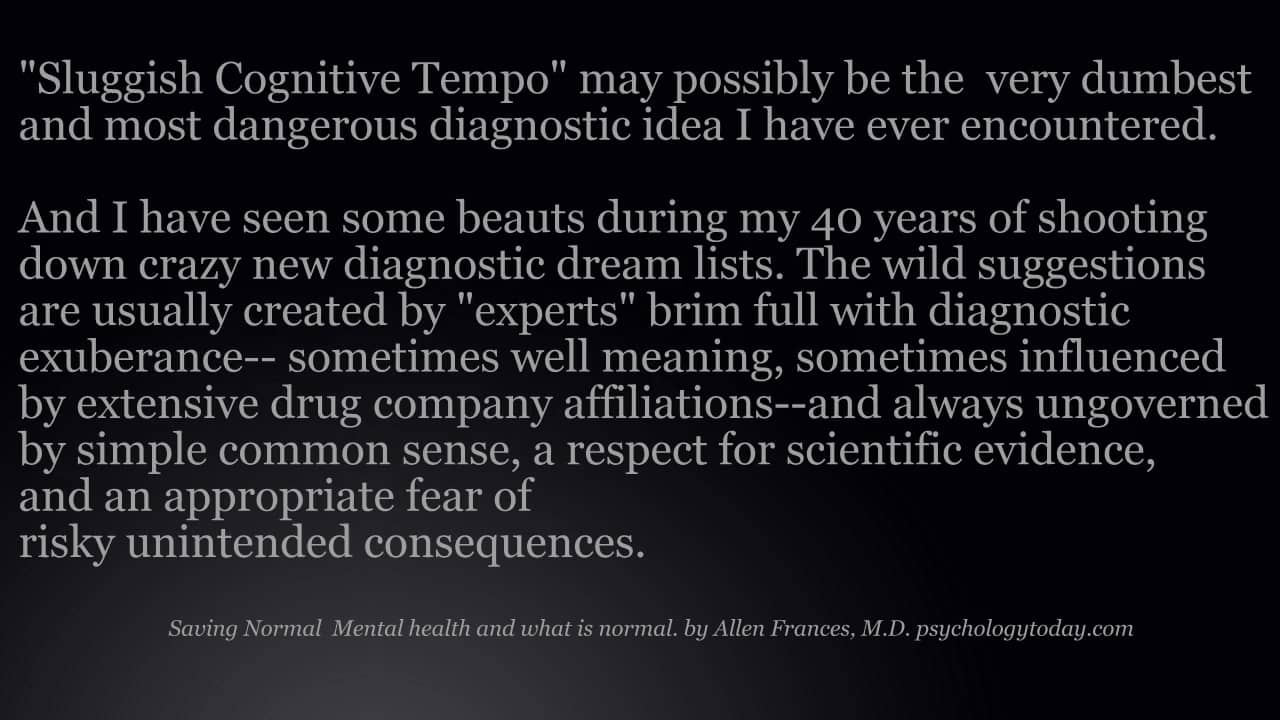 Concentration Deficit Disorder (Sluggish Cognitive Tempo) on Vimeo