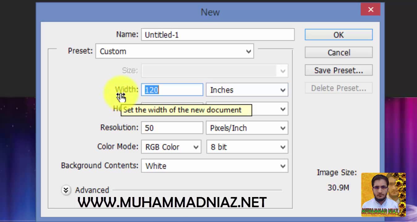 Create Panaflex Canvas Size in Adobe Photoshop in Urdu and Hindi on Vimeo