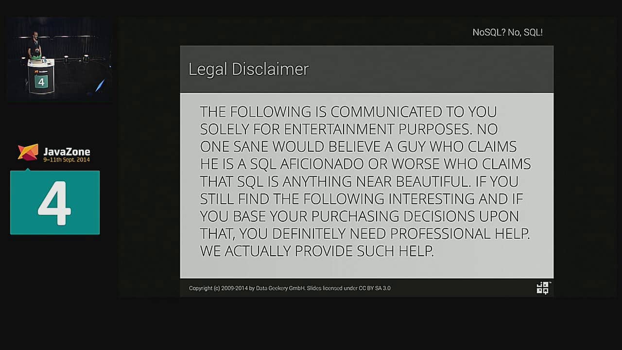 SQL, the Underestimated Big Data Technology - Lukas Eder on Vimeo