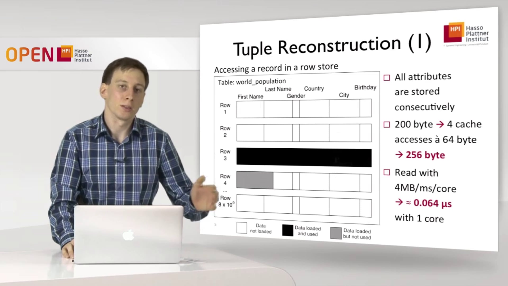 Tupel Reconstruction | In-Memory Data Management | openHPI