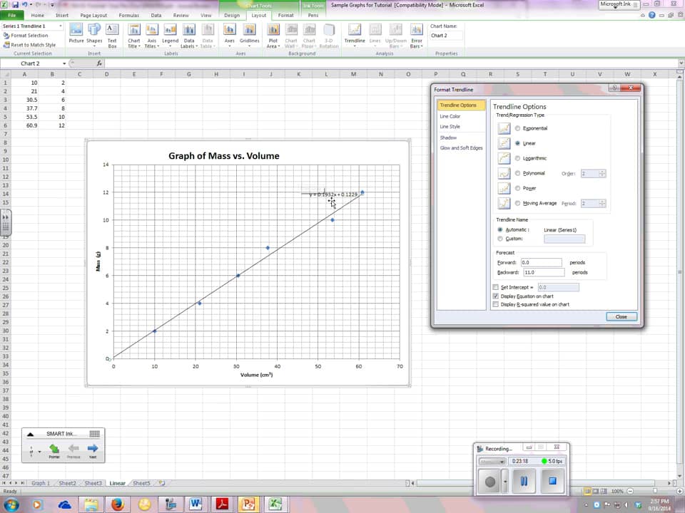 CHEMISTRY 9-16-14 Making Excel Graphs & Graphing Exercises 1 - 2 on Vimeo