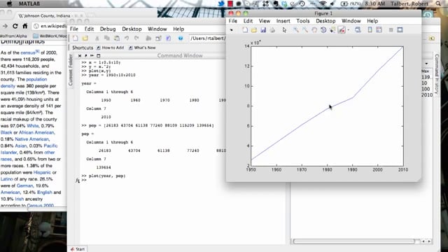Basic data plotting in MATLAB on Vimeo