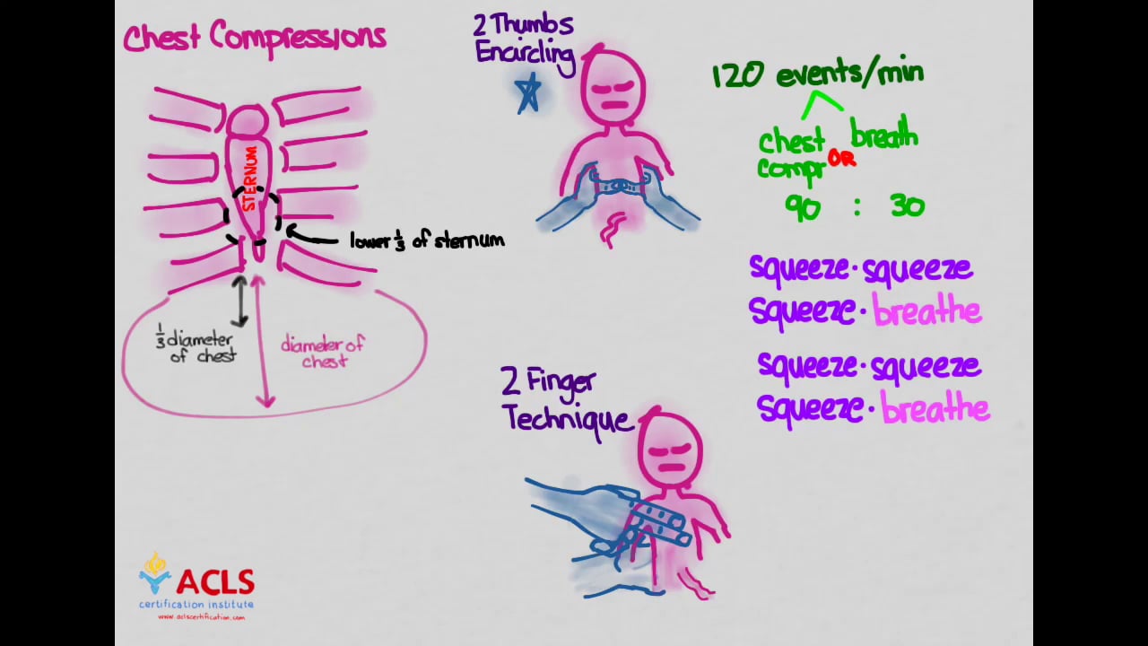 NRP Chest Compressions & Ventilations by ACLS Certification Institute ...