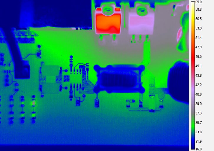 PCB in full activation captured by a high speed infrared camera ...