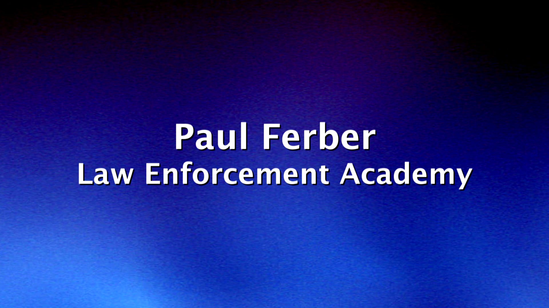 Jefferson College Law Enforcement Instructor Paul Ferber on Vimeo