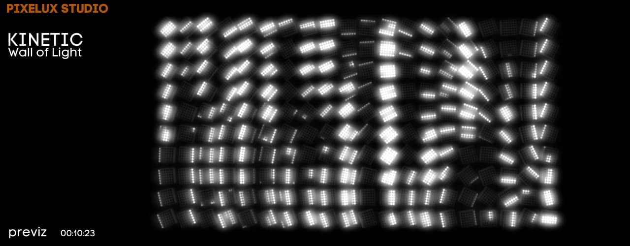 KINETIC Wall of Light / Previz on Vimeo