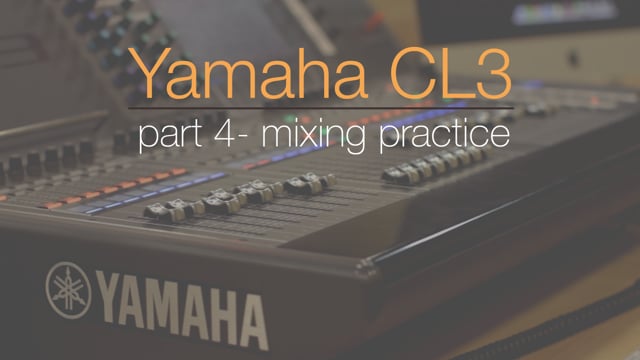 Yamaha CL3 Training on Vimeo