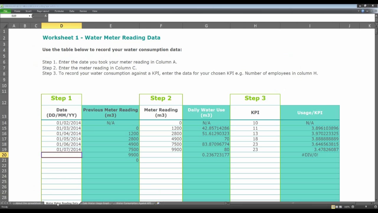 How to...use the water usage tracking spreadsheet from Zero Waste ...
