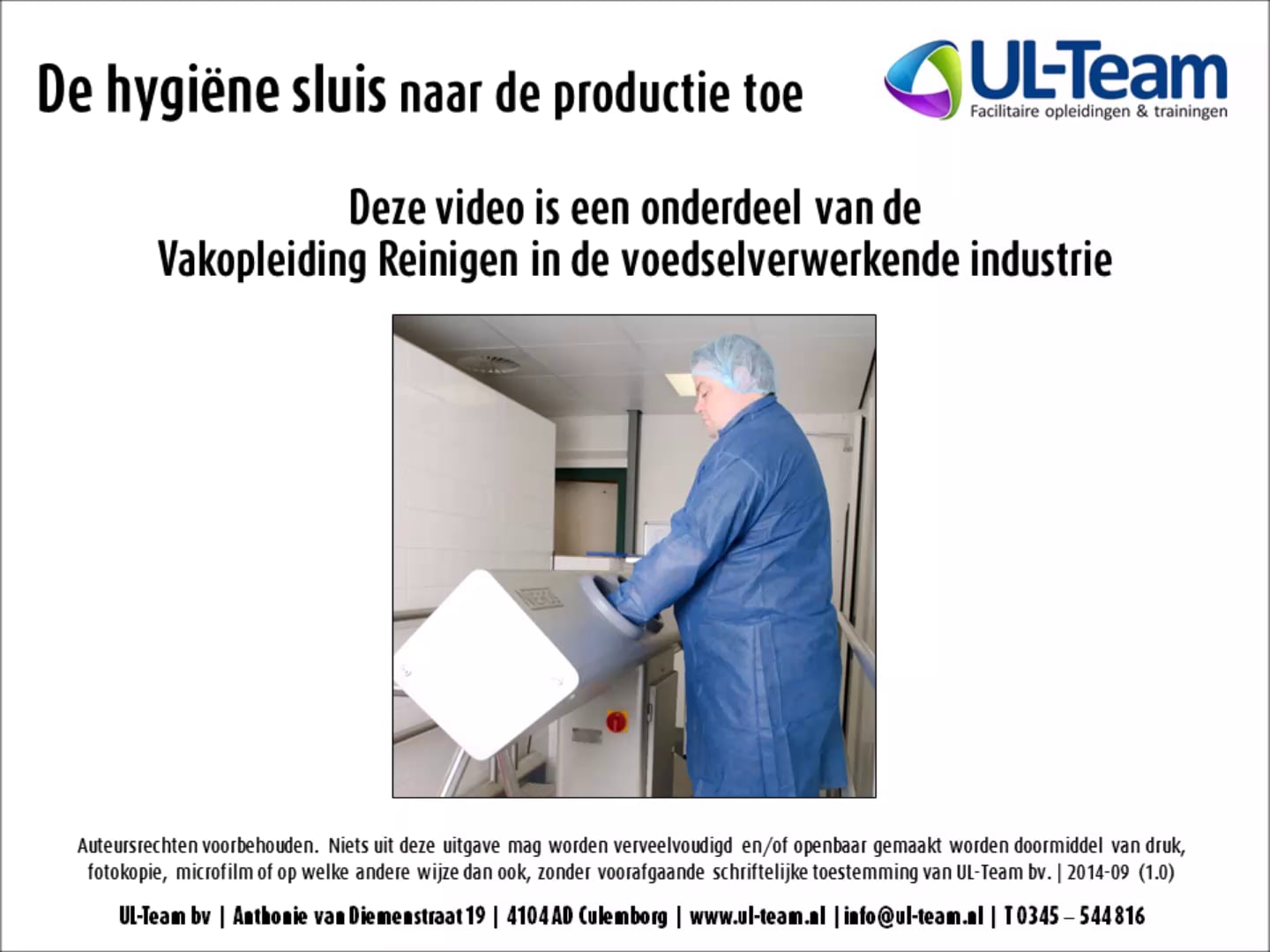 Reinigen voedselverwerkende industrie 12.01 hygiene sluis naar ...