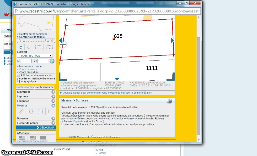 Cadastre.gouv-superficie-parcelle on Vimeo