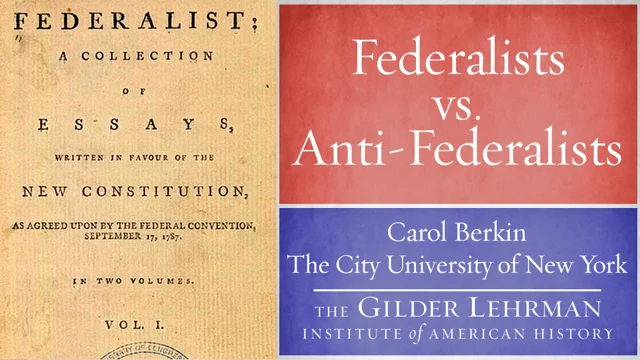 Federalist Vs Anti Federalist