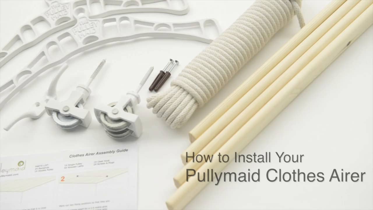 How To Install a Pulleymaid™ Ceiling Clothes Airer Dryer on Vimeo