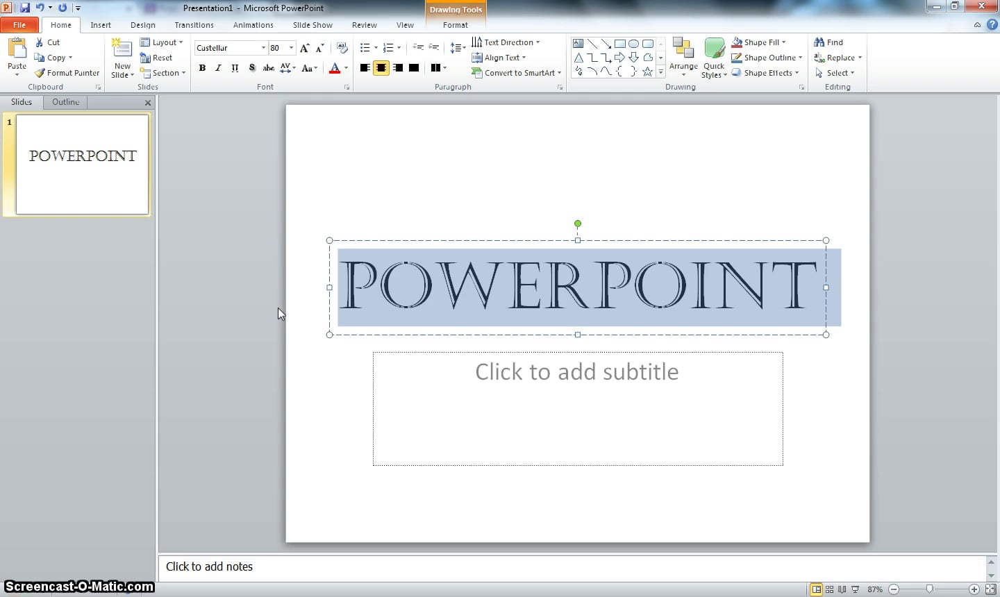 Short Information about PowerPoint Presentation (Home Tab) on Vimeo