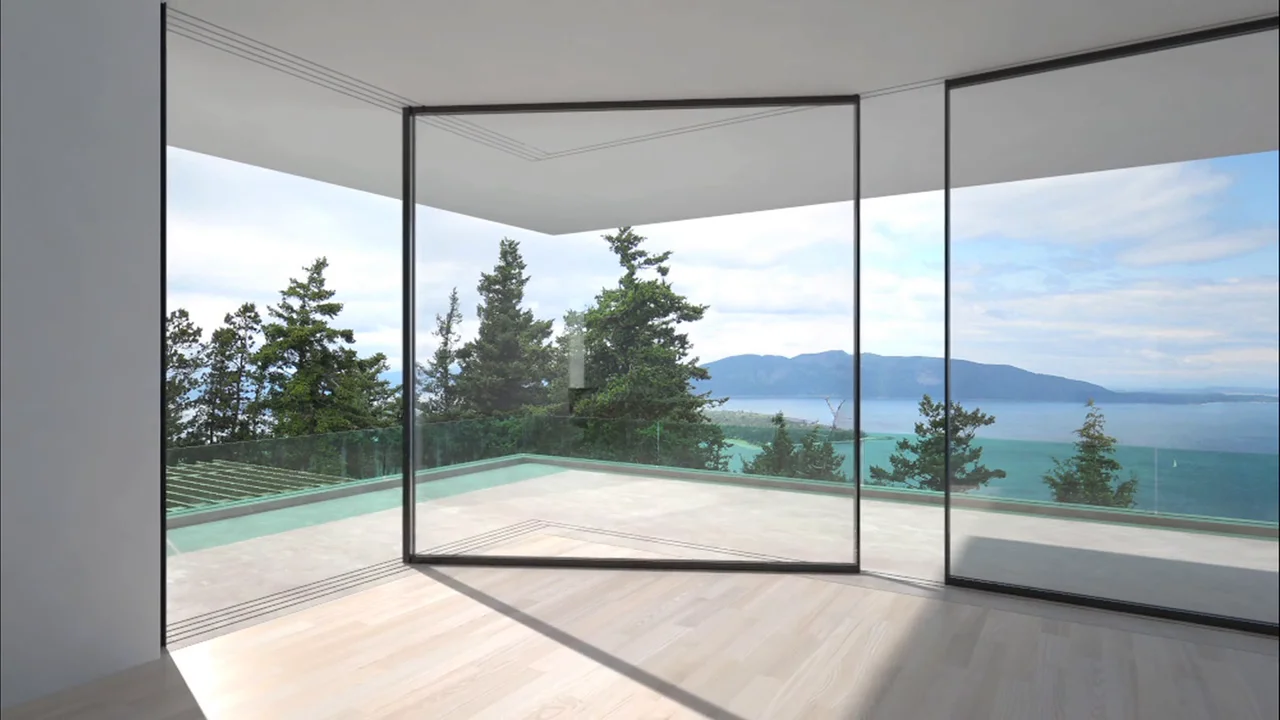 Turnable Corner Window System by Vitrocsa