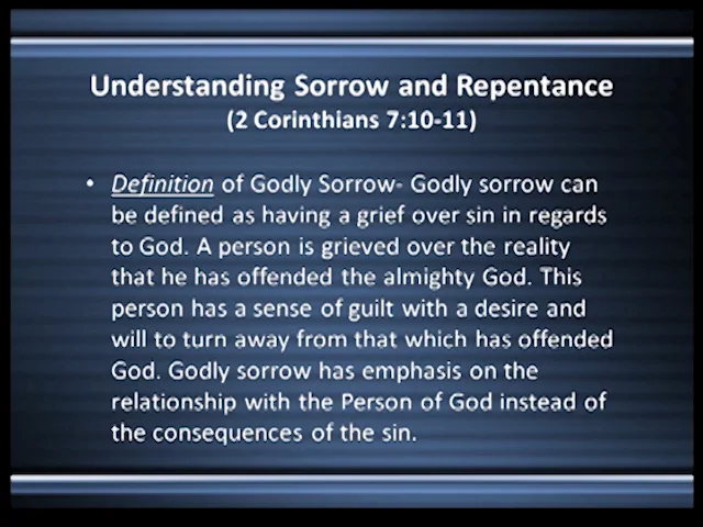 Understanding Sorrow and Repentance - UWTS on Vimeo