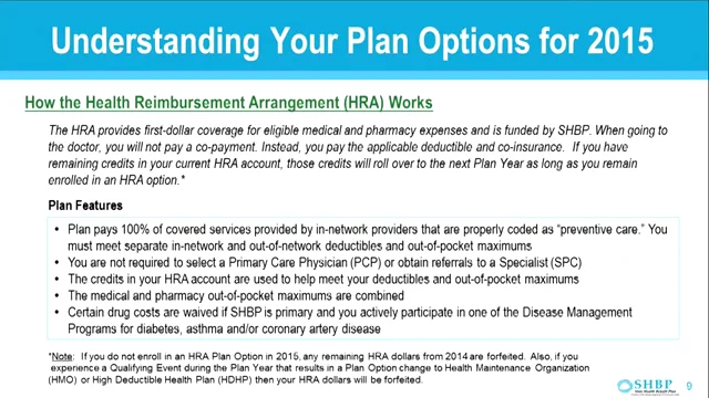 2015 State Health Benefit Plan Overview on Vimeo