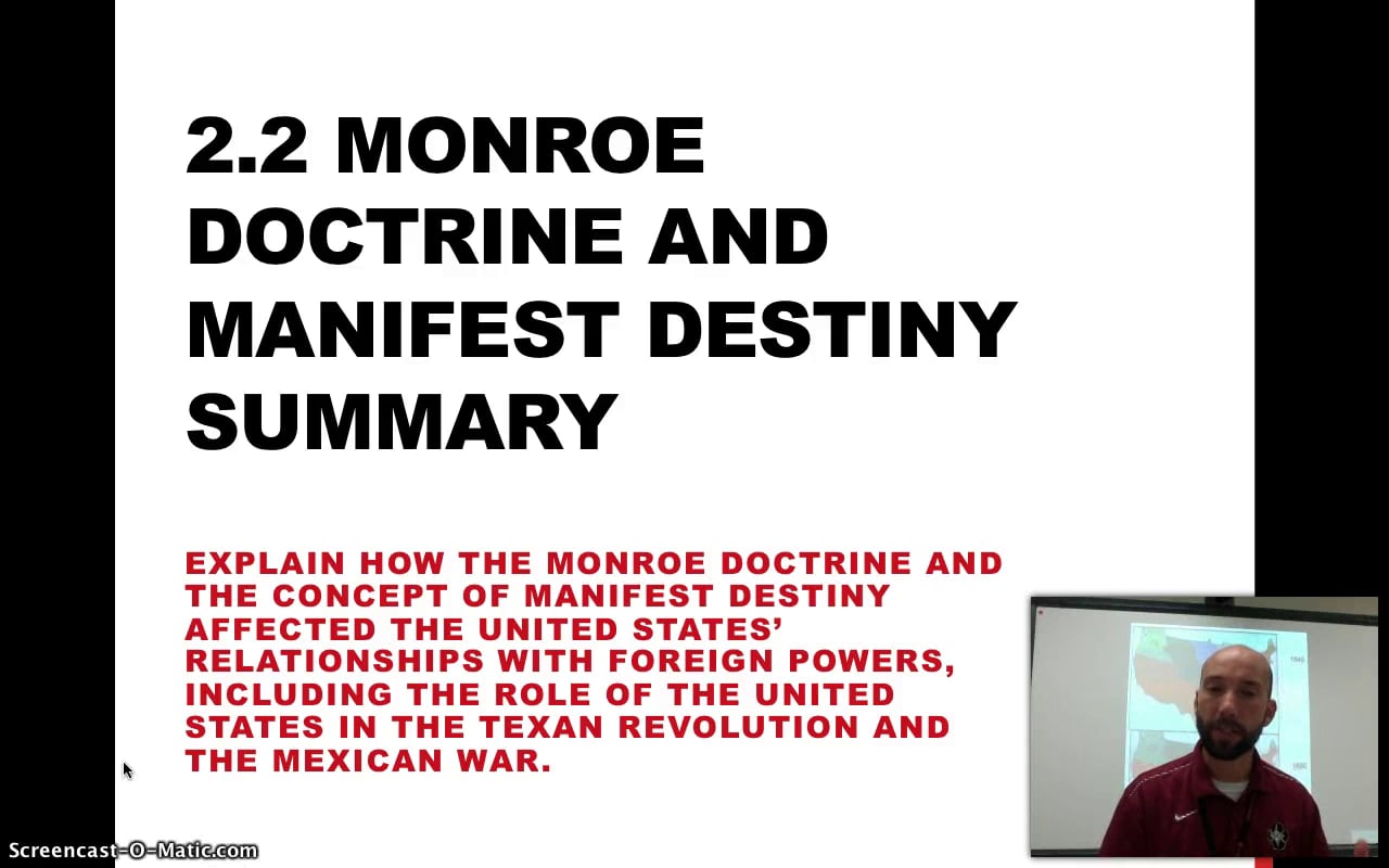2.2 Video (Chandler) Manifest Destiny and Monroe Doctrine on Vimeo