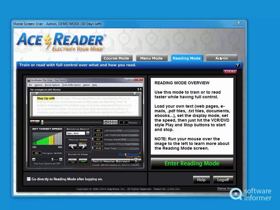 Trying out AceReader Elite on Vimeo
