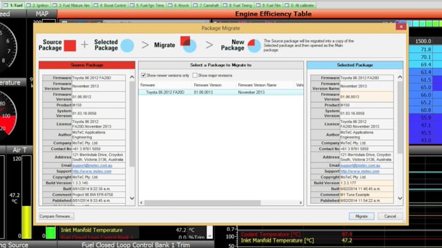 MoTeC M1 Software Tutorial: Migrating Packages