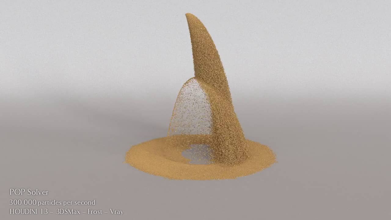 Houdini - Sand comparison POP solver vs Flip solver without programming ...