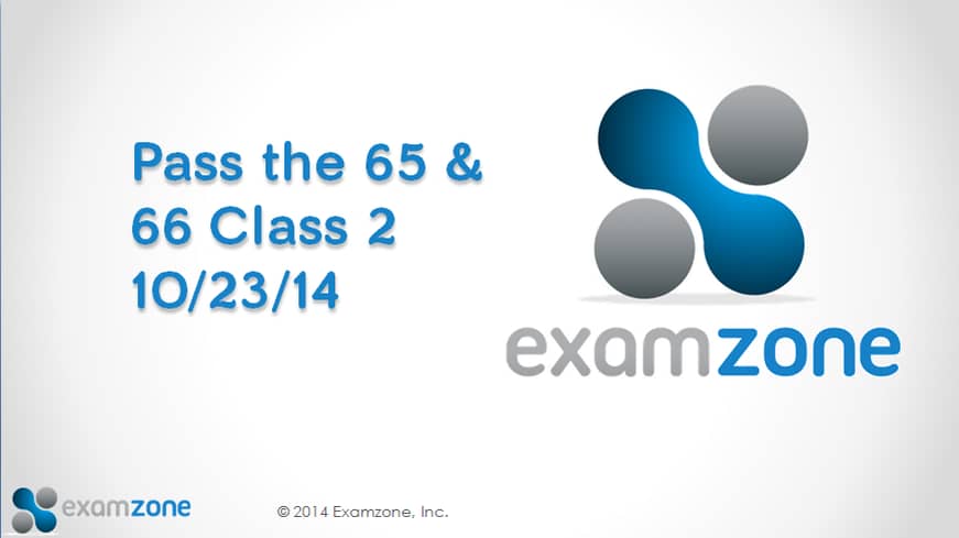 Series 65 & 66 Class 2 10/23/14 on Vimeo