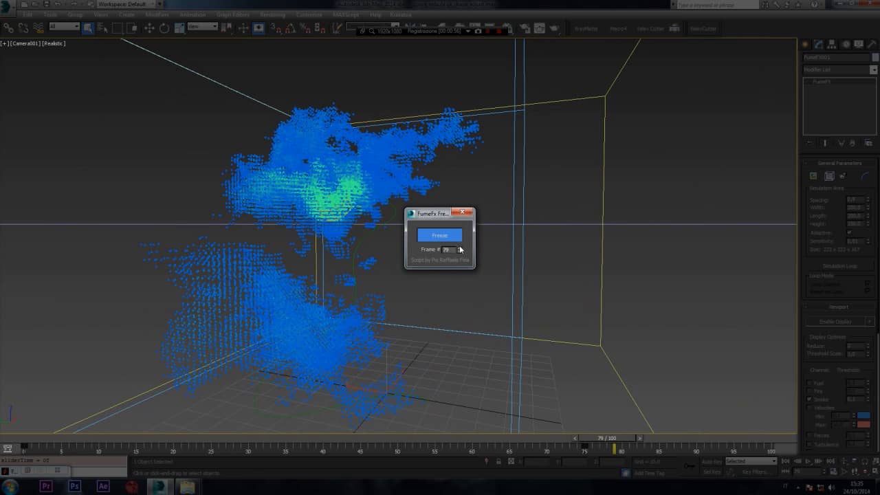 MaxScript-FumeFx FreezeFrame (quickTour) on Vimeo